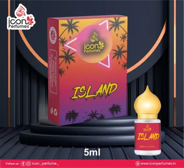 Icon ISLAND Attar 5ML – Best Fresh & Tropical Fragrance - Madni Perfumers