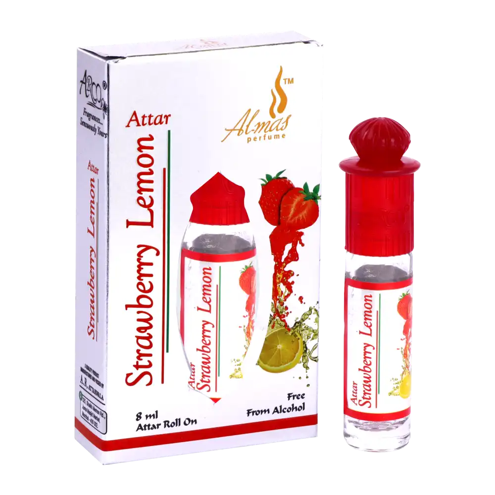 Almas Strawberry Lemon Attar 8ML | Fresh Fruity Citrus Floral Alcohol ...